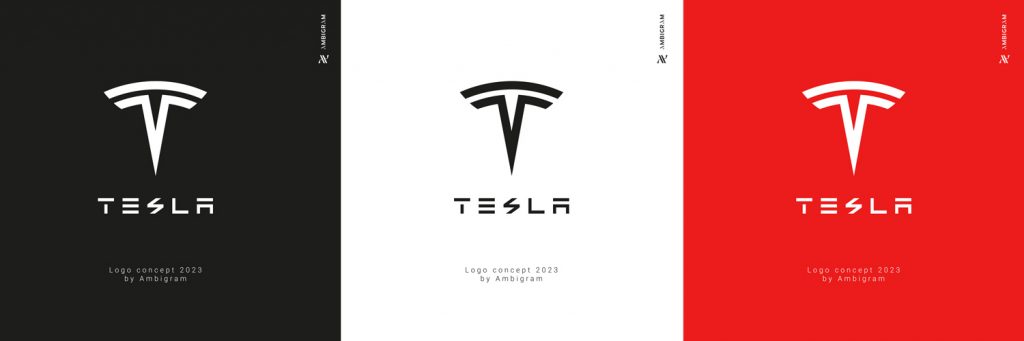 TESLA, décryptage du logo et redesign par l'agence Ambigram